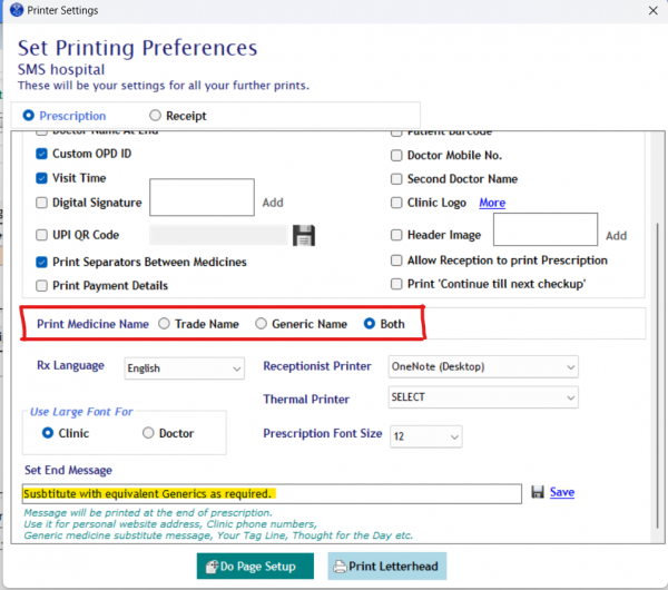 How to Print Generic Names with MyOPD Windows Version? - MyOPD™ Clinic ...