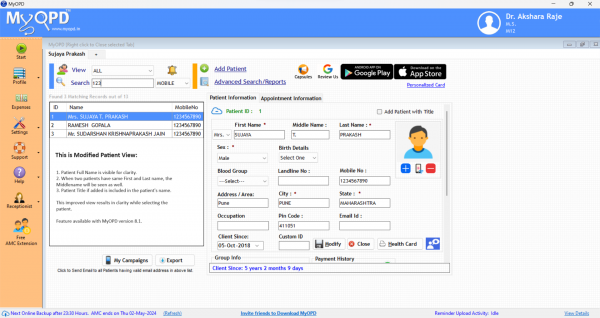 MyOPD PC Version Release 8.1 – 11 December 2023 - MyOPD™ Clinic and ...